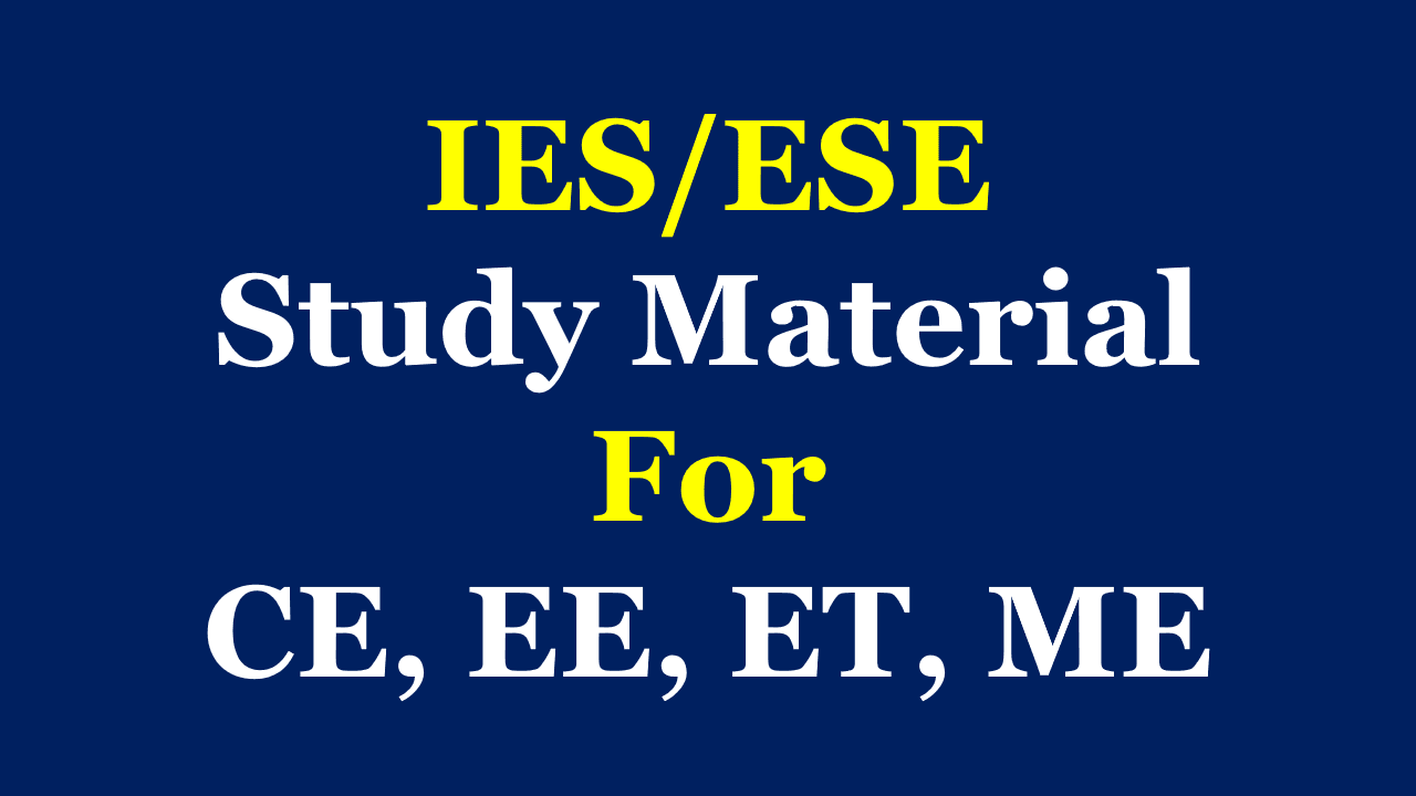 Pdf Ies Ese Study Material Free Download For All Branches Ies Ese 2022